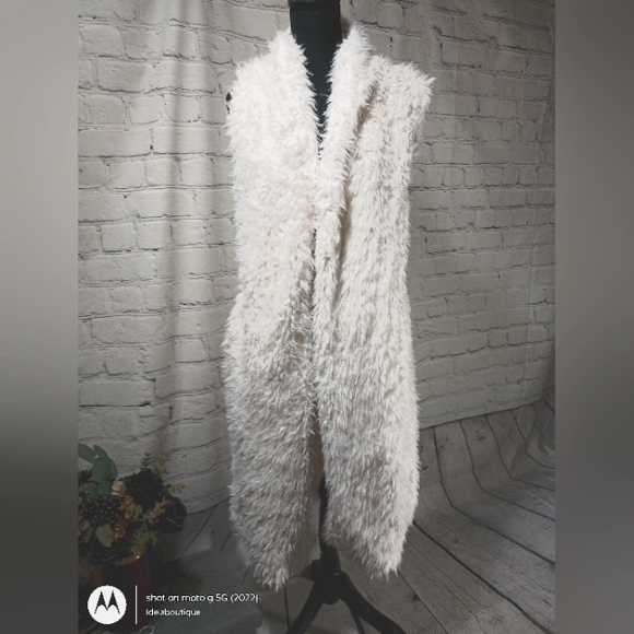 Sweaters | Slvls Fluffy Sherpa Openfront Draped Cardiganduster Ivory ...